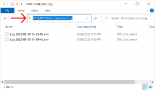 Where to Find Print Conductor Log Files