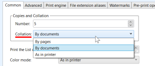Print Conductor Common Settings