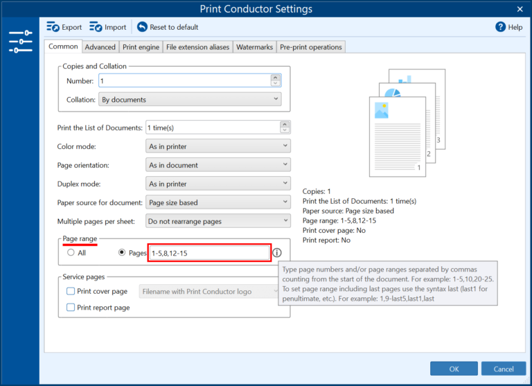 Document Printing Settings | Batch Printing with Print Conductor