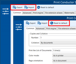 Overview of Print Conductor Settings – Print Conductor