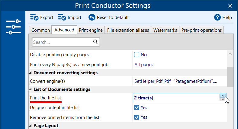Printing the List of Documents Multiple Times with a Different Number ...